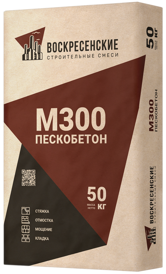 Смесь цементно-песчаная Пескобетон М300 (ЦПС) 50 кг - купить оптом в Москве
